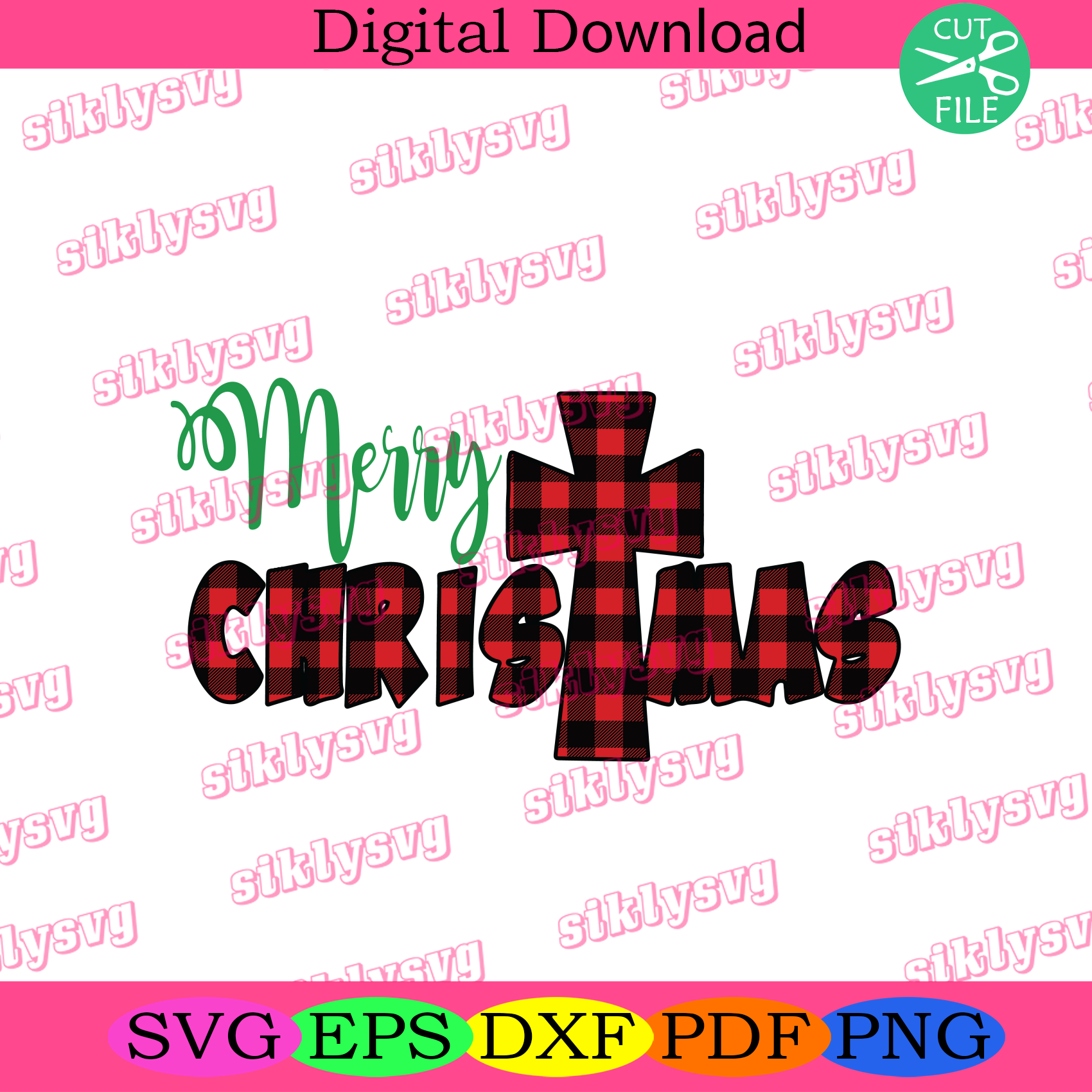 Merry Christmas Cross Christmas Svg Cross Svg Christmas Cross Svg