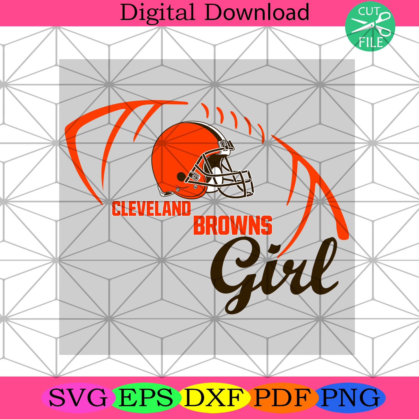 Cleveland Browns Girl Svg Sport Svg Football Svg Silkysvg