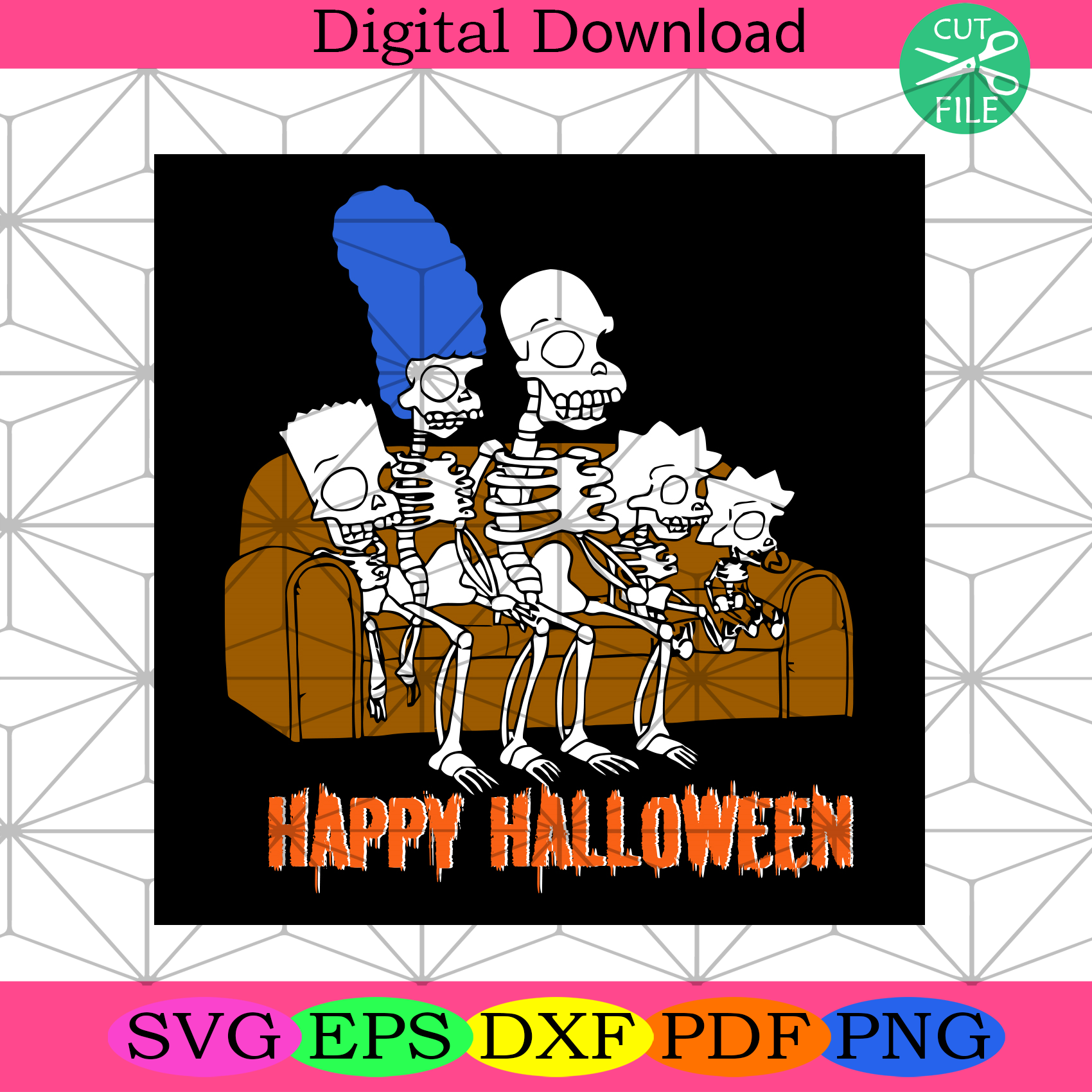 The Simpsons Happy Halloween Svg Simpsons Svg Silkysvg