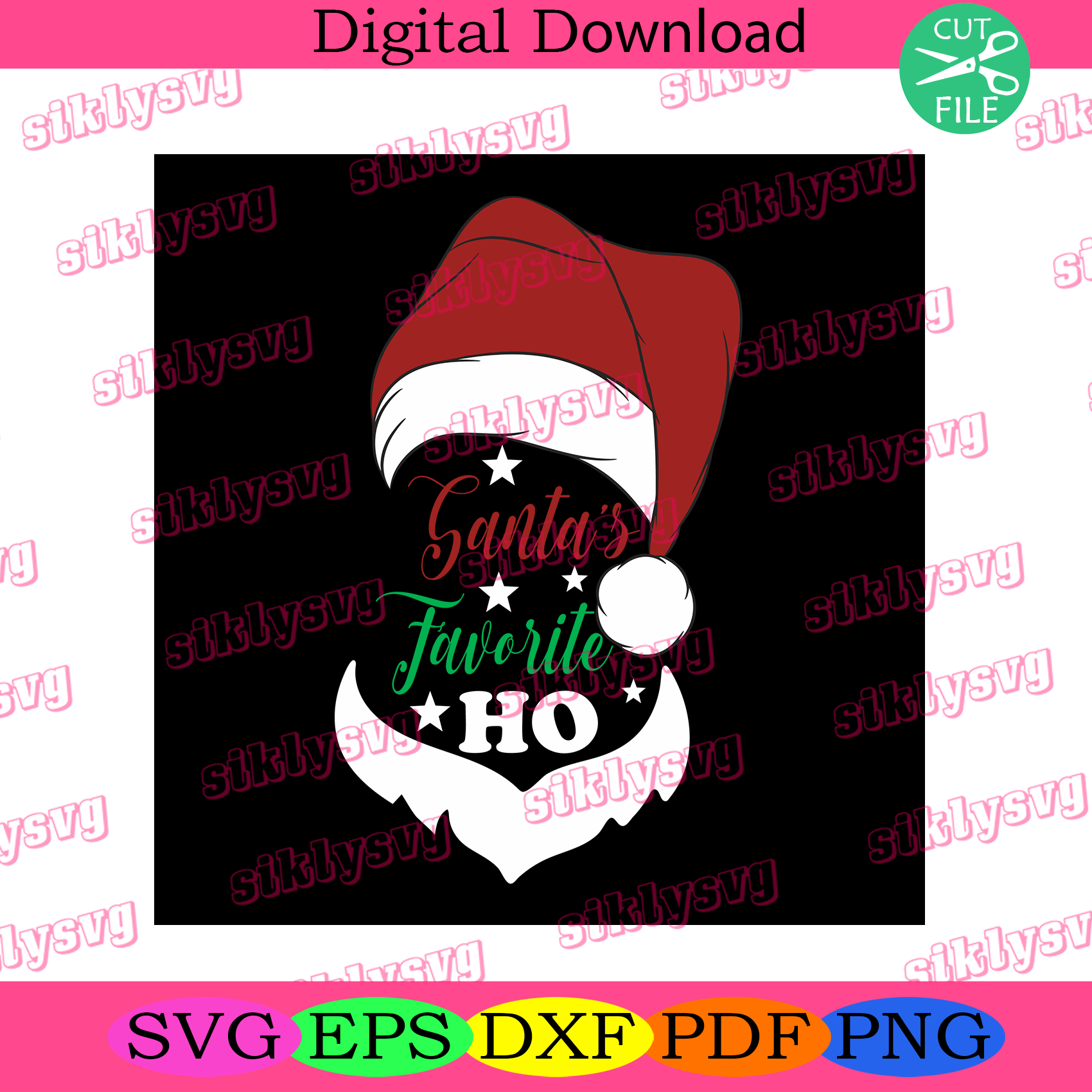 Santas Favorite Ho Svg Christmas Svg Xmas Svg Merry Christmas Silkysvg