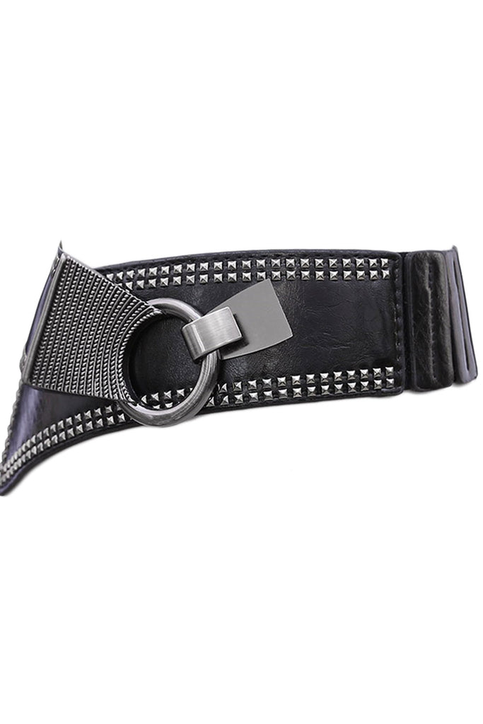 Atomic Black Punk Metal Interlock Buckle Belt Atomic Jane Clothing