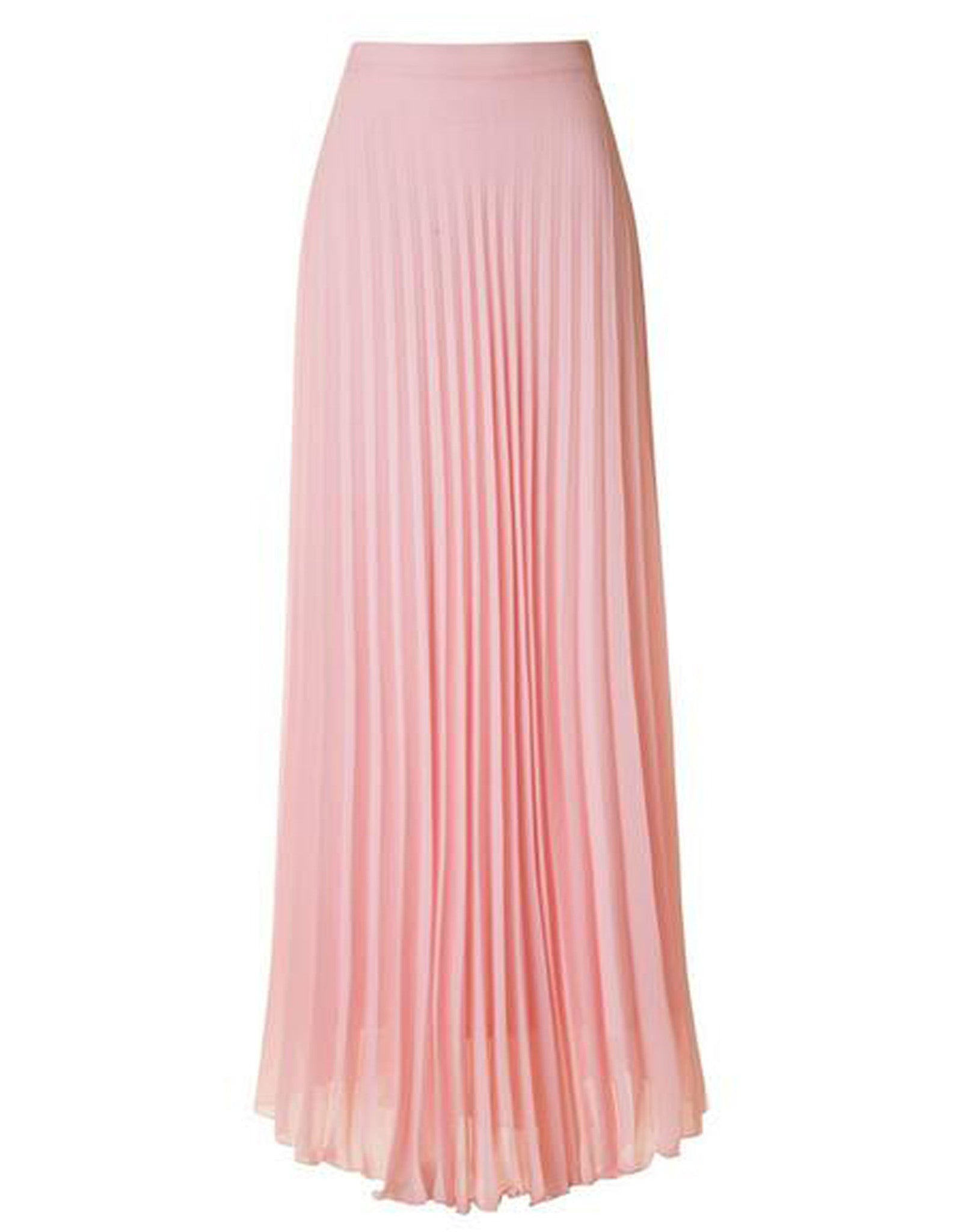 Elegant Blush Pleated Maxi Skirt Edite Mode