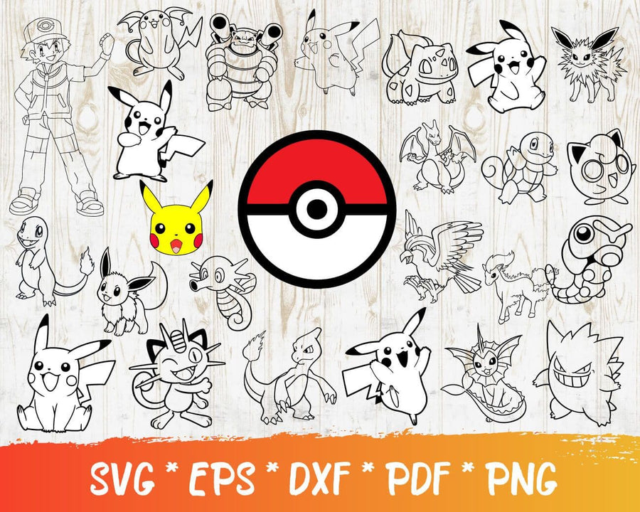 Pokemon Svg Bundle 336 Crafter Files