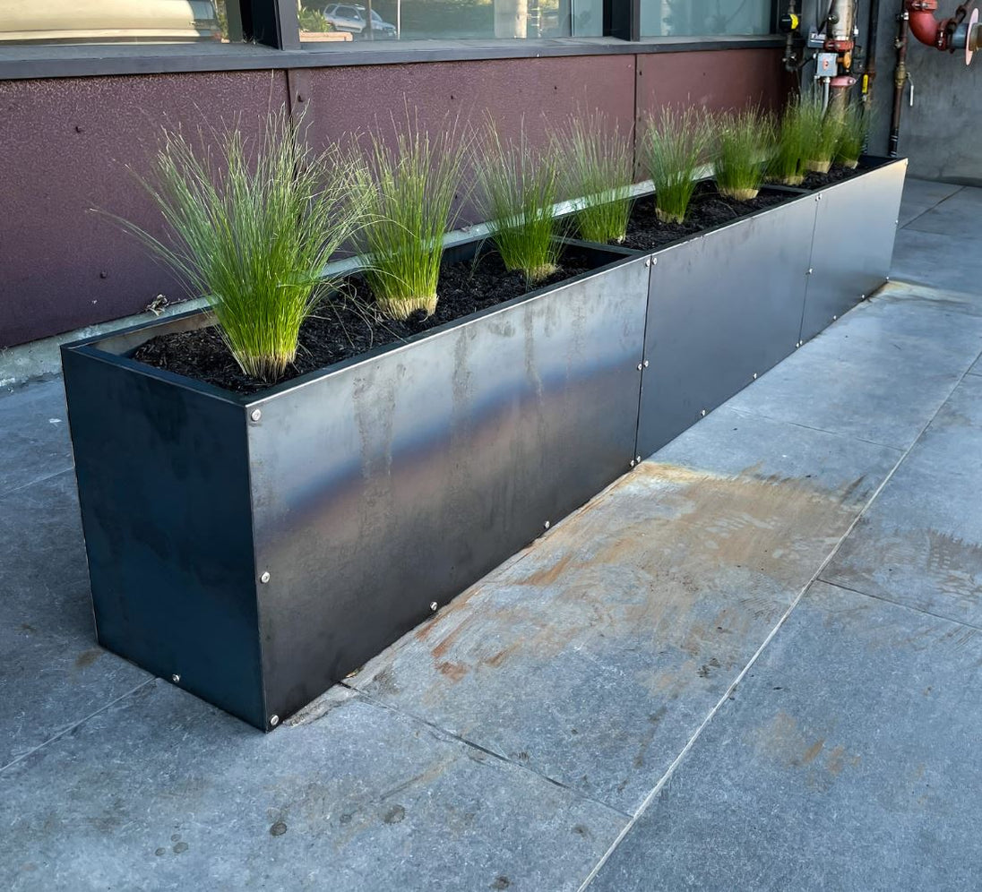 Corten Steel Rectangular Planter Box 36in X 12in X 16in Diy Cartel