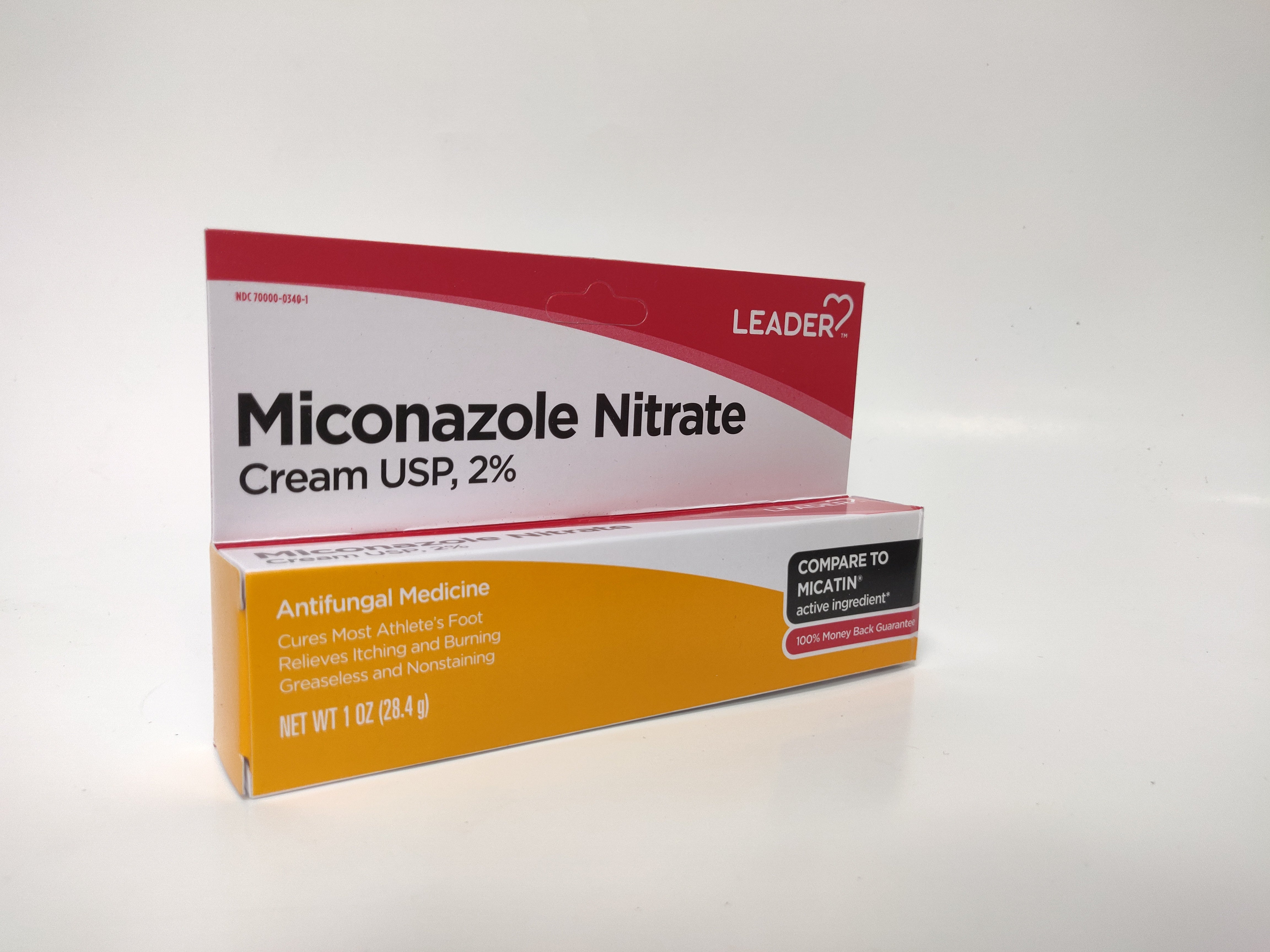 Leader Antifungal Cream Miconazole Nitrate 2 1 Ounce Silver Rod