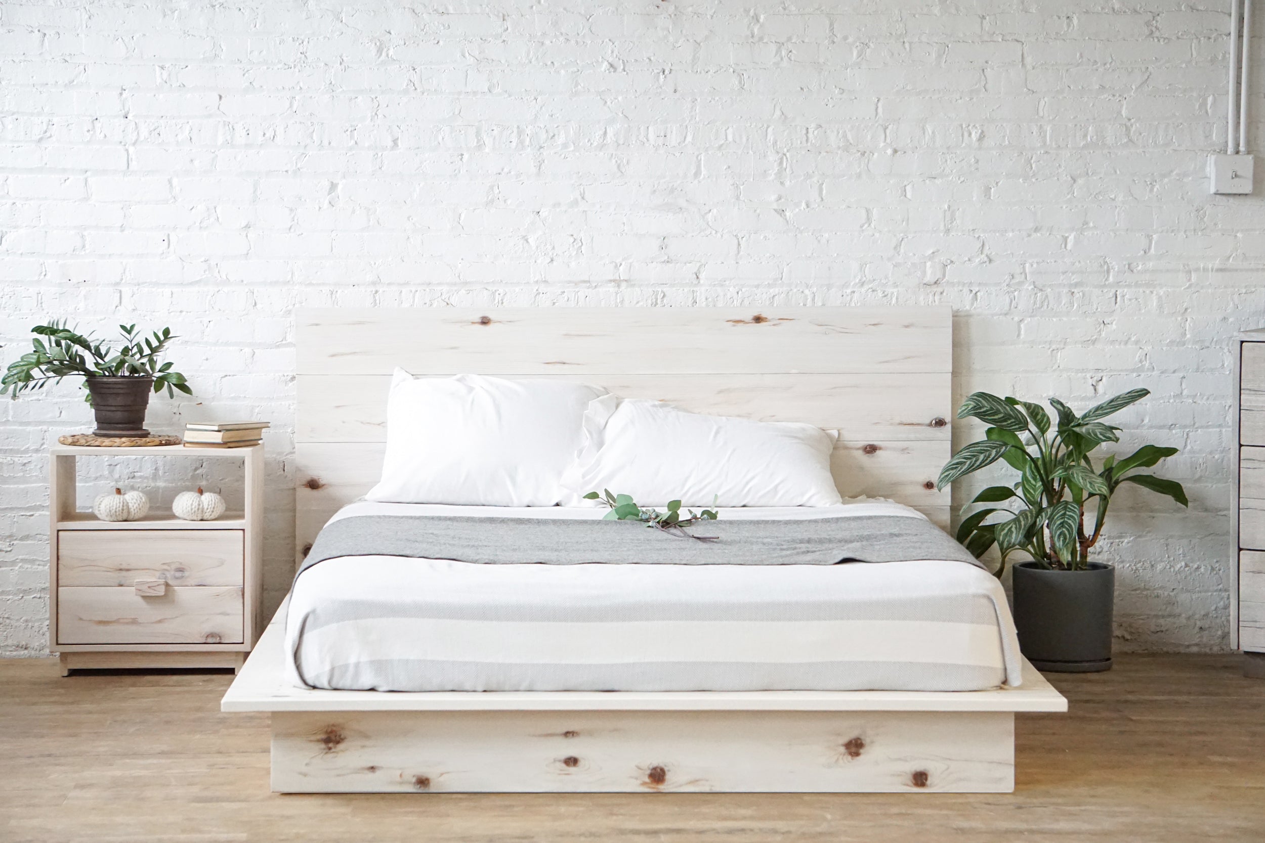 Low Pro Rustic Modern Platform Bed Frame And Headboard Loft Style