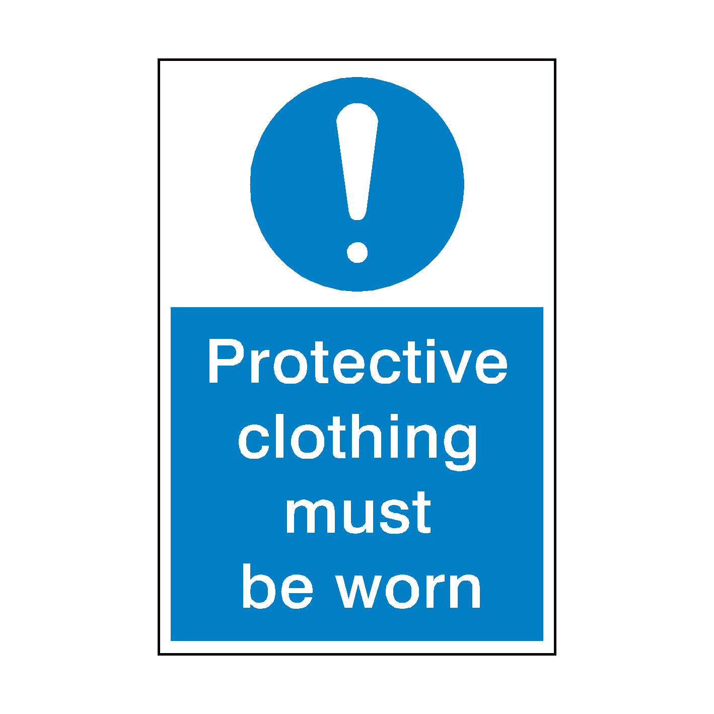 Protective Clothing Must Be Worn Sign Pvc Safety Signs