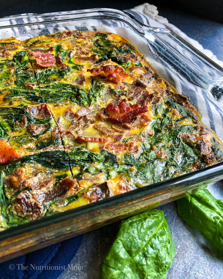 Bacon Spinach And Potato Egg Casserole Whole30 Nutritionist Mom