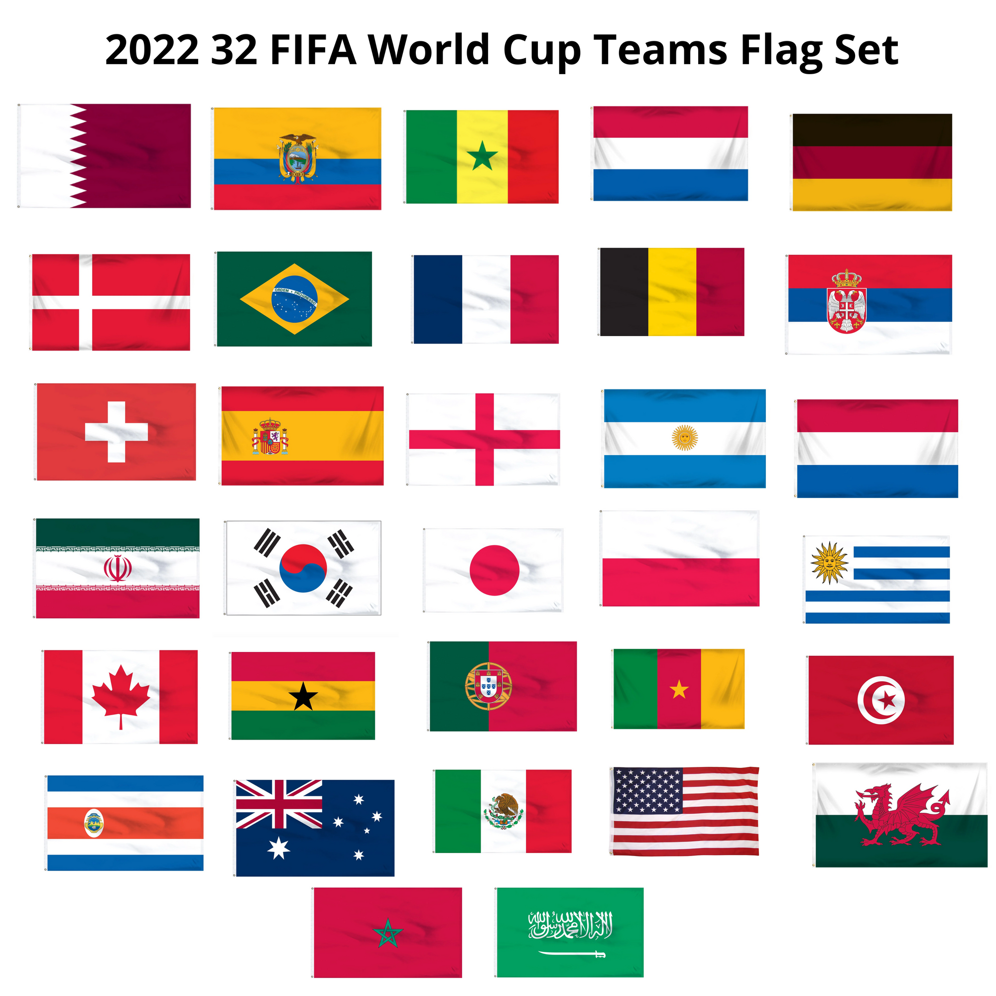 2022 World Cup Flag Flags Of Participating Countries 90 150cm 2