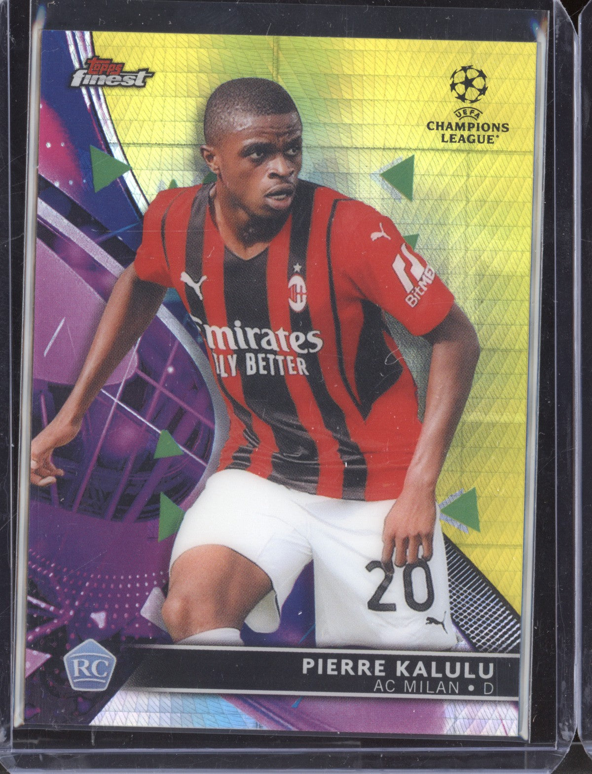 Pierre Kalulu 2021 22 Topps Finest Uefa Cl Yellow Refractor Rc 236250