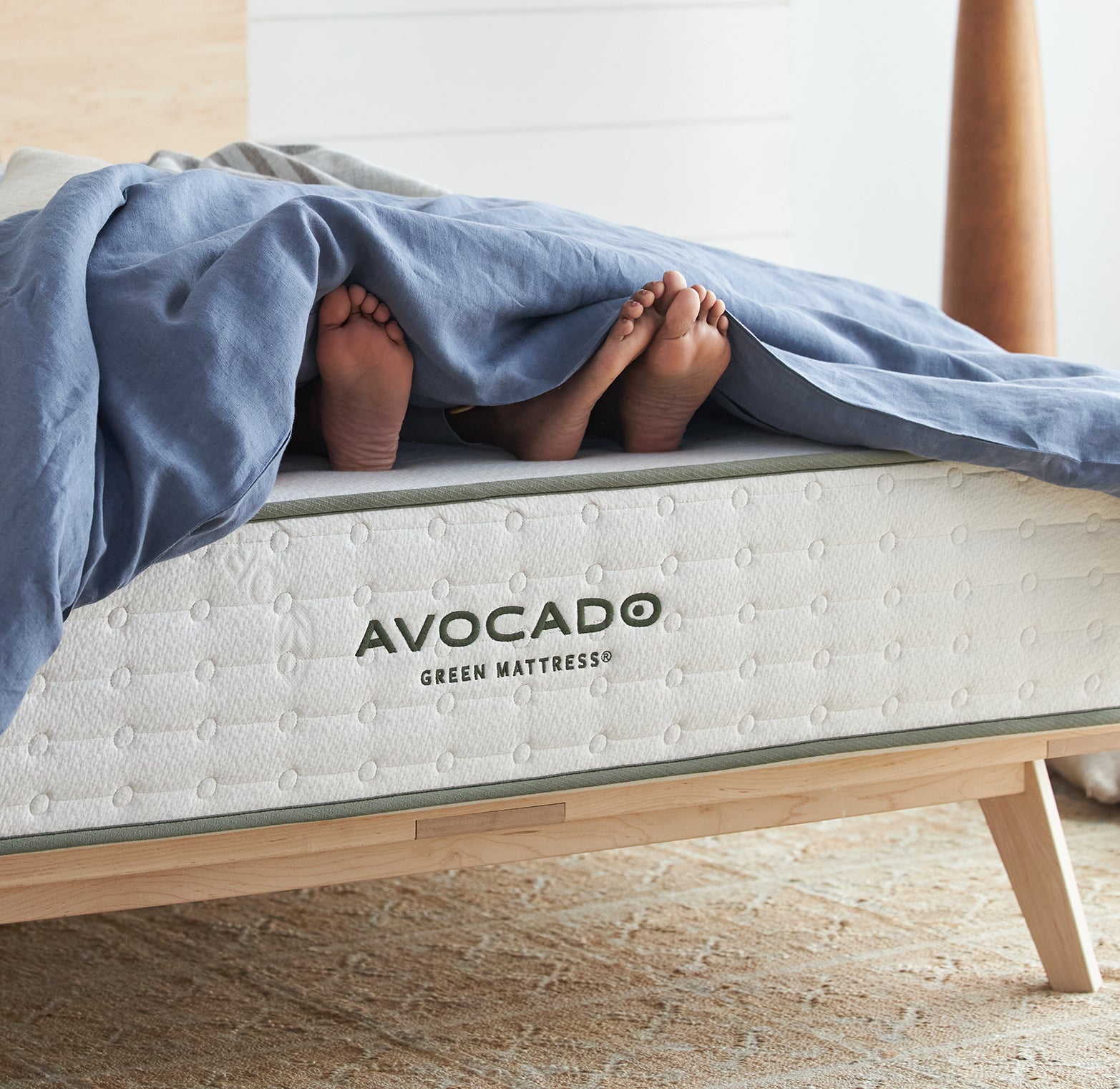 Mid Century Modern Bed Frame Avocado Green Mattress®