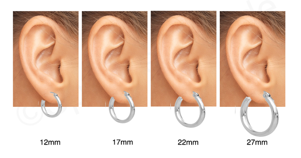 Hoop Earrings Sizes Chart