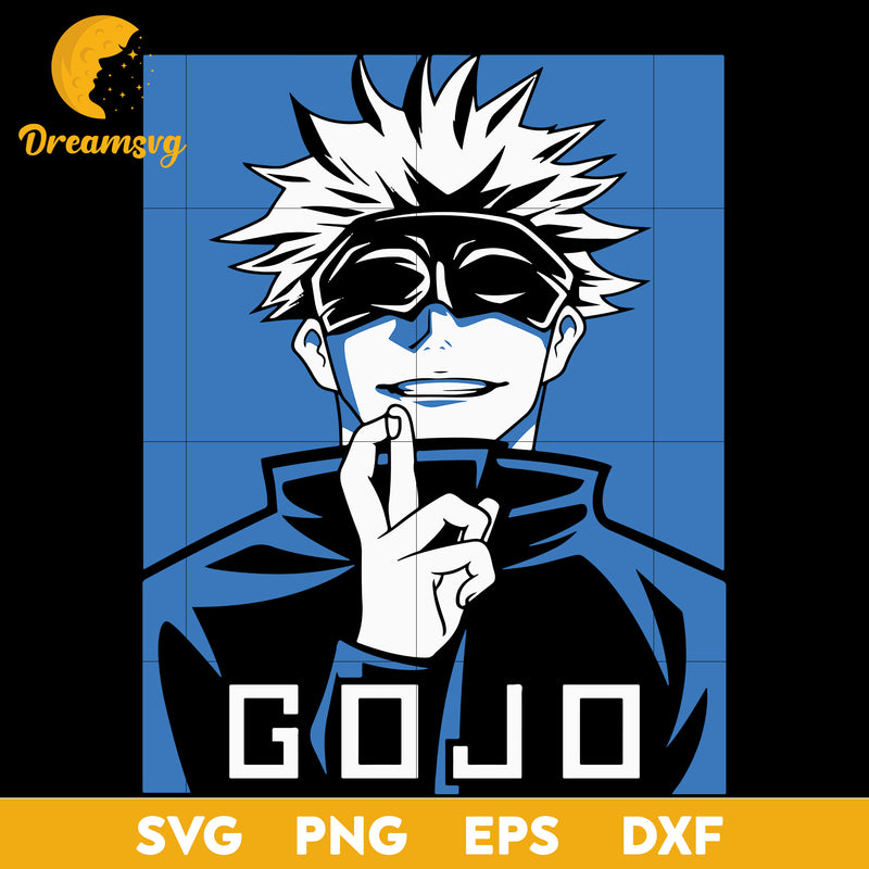 Gojo Satoru Svg Jujutsu Kaisen Svg Gojo Svg File For Cricut Anime