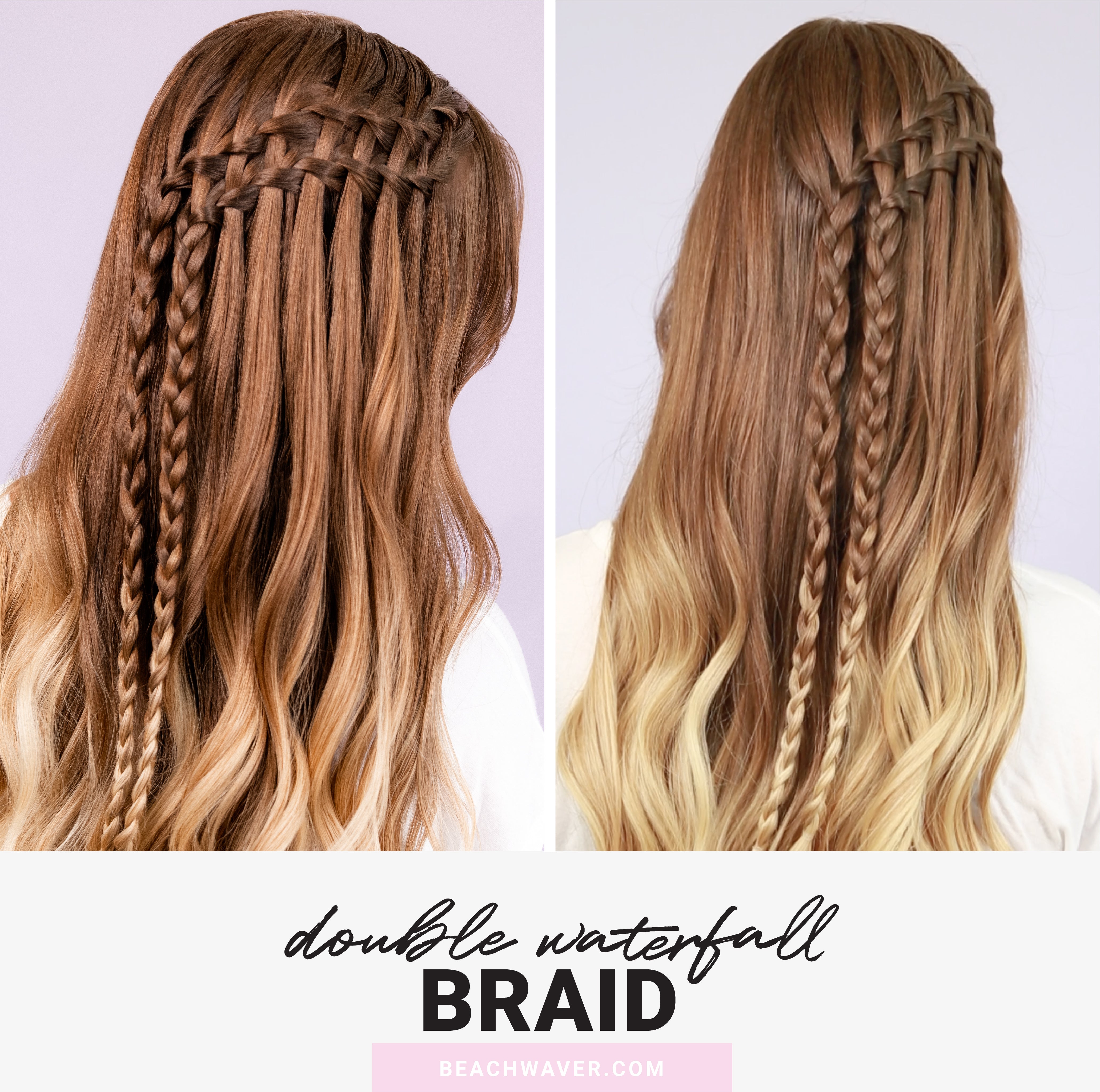 How To Double Waterfall Braid The Beachwaver Co