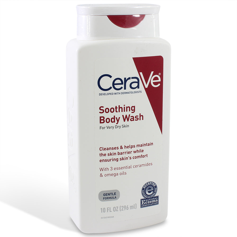 Cerave 296ml Soothing Body Wash For Very Dry Skin Gentle Formula