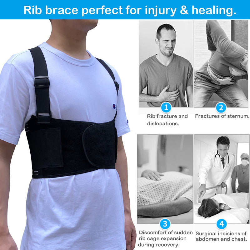 Rib Brace Chest Binder Belt For Men And Women Breathable Rib Support