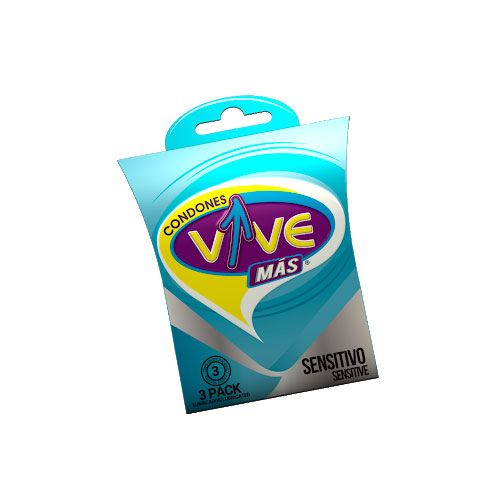 Condones Vive Mas Natural Sensitivo Caja De 3 Packs Farmapromo