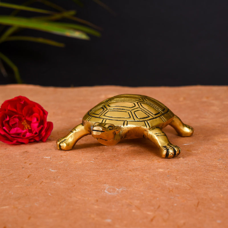 Brass Tortoise Figuruine For Vastufeng Shui Vedansh Craft