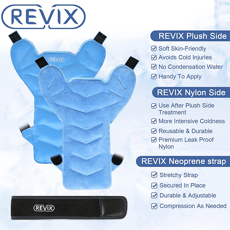 Revix Large Shoulder Ice Pack For Injuries Reusable Cold Gel Ice Bag