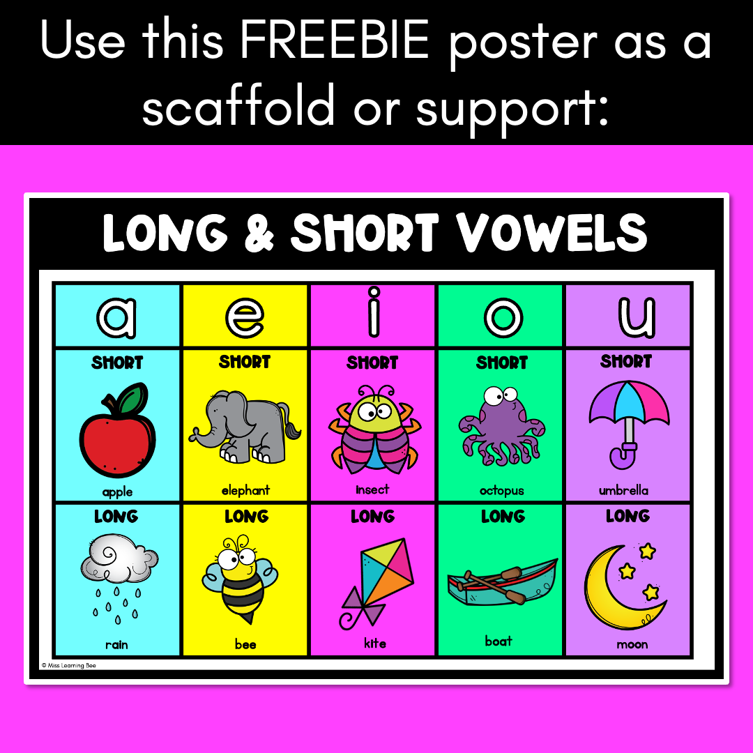 Long And Short Vowels Phonics Sort Vowel Sound Phonics Center Mrs