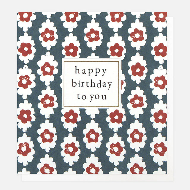 Geo Print Happy Birthday Card Caroline Gardner Daisy Chain T Company