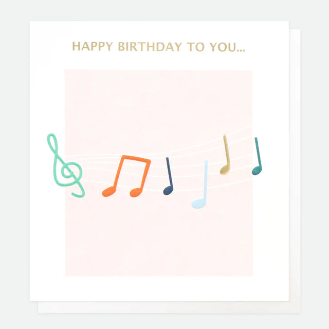 Happy Birthday To You Musical Notes Card Caroline Gardner Daisy