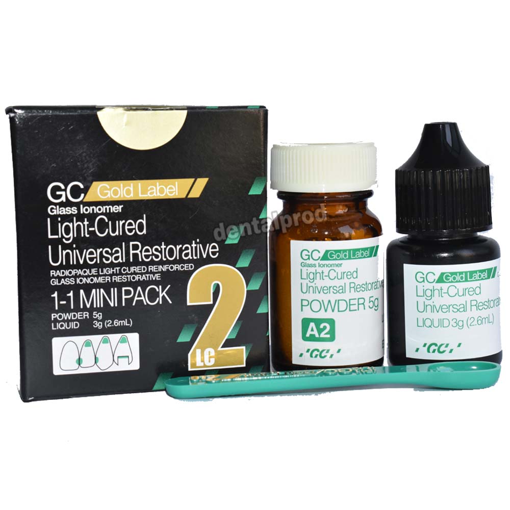 Gc Gold Label 2 Lc Light Cured Universal Restorative Gic Dental Prod