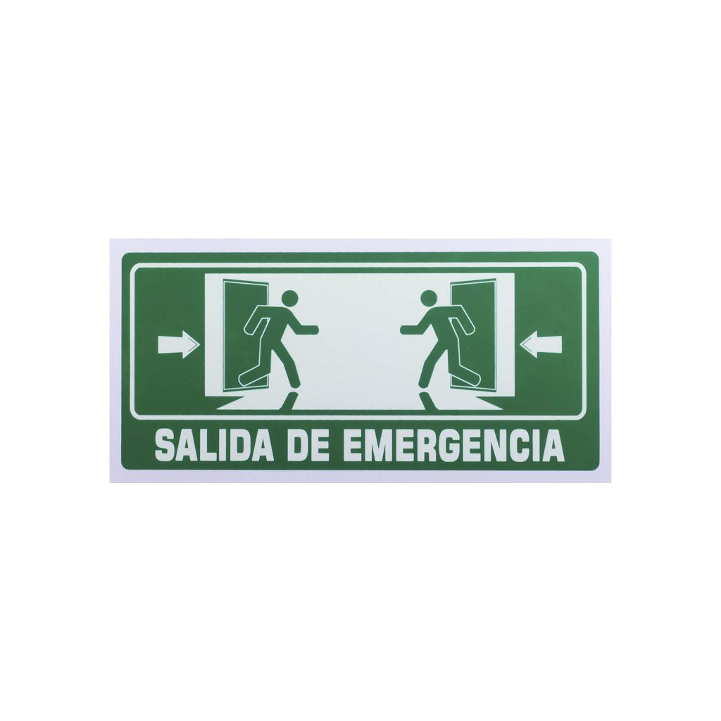 Señalamiento Fotoluminiscente Salida De Emergencia 15 X 30 Safety