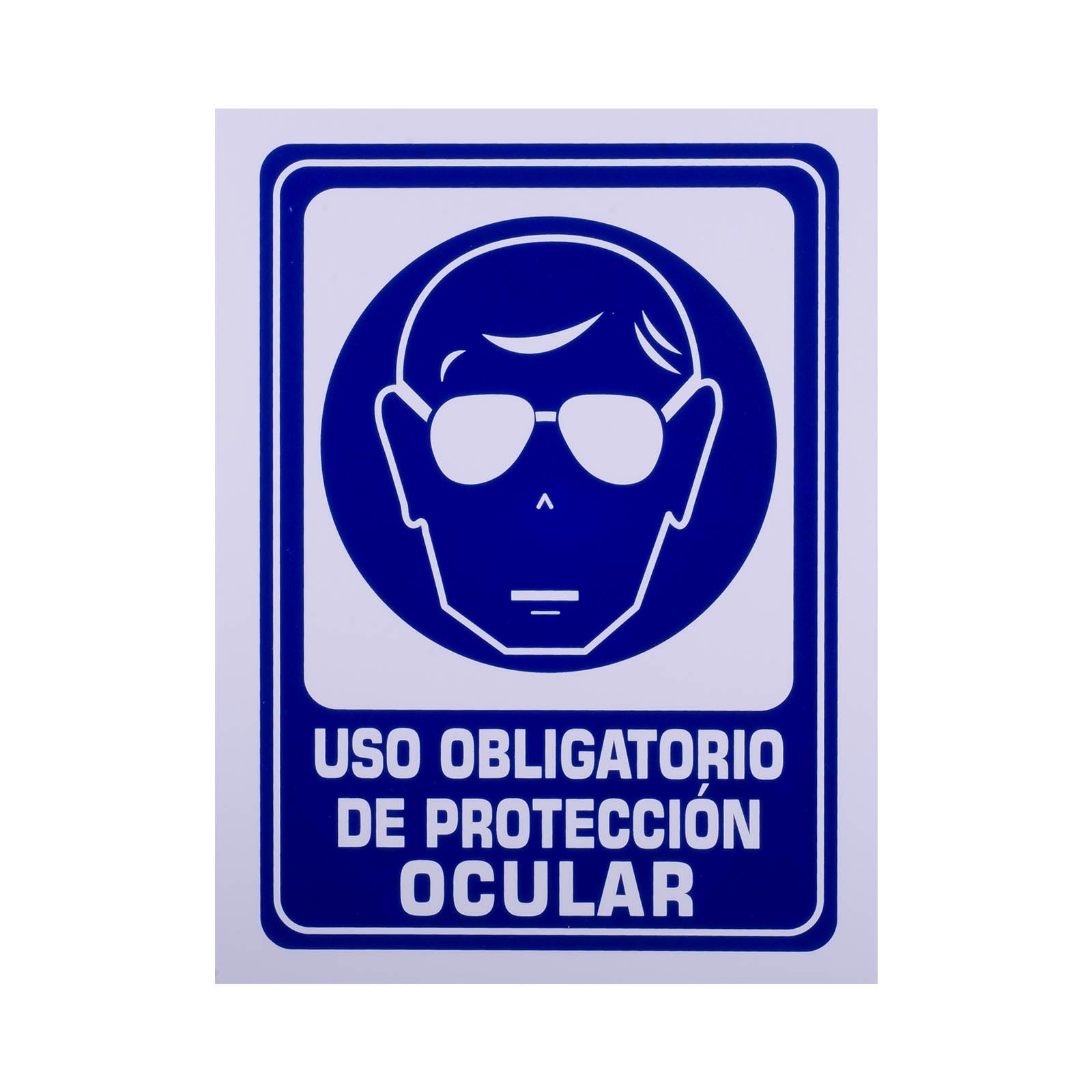 Señalamiento Estireno Obligatorio Uso Protección Ocular 30 X 40