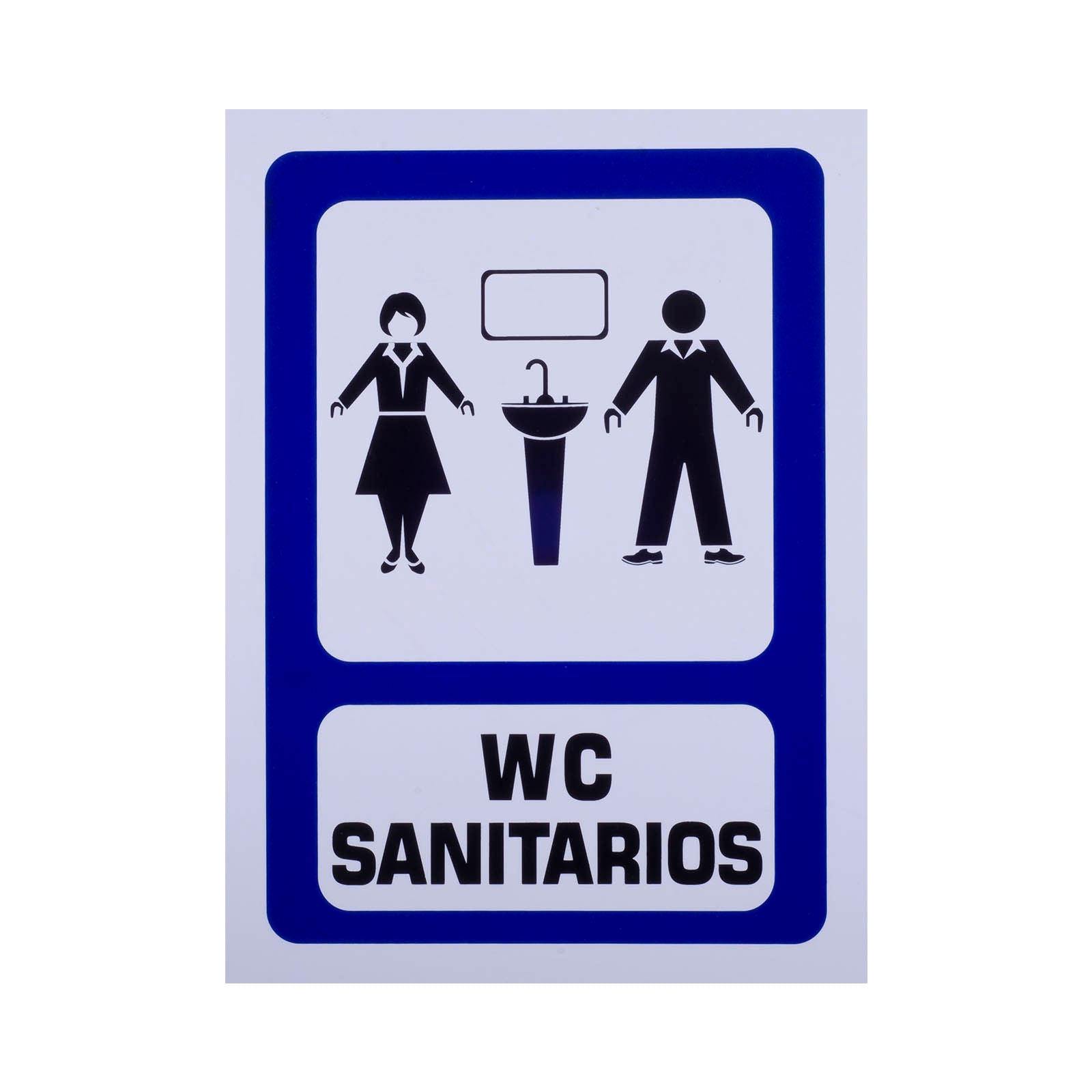 Señalamiento Estireno Sanitarios Mixtos 30 X 40 Safety Mart Mx