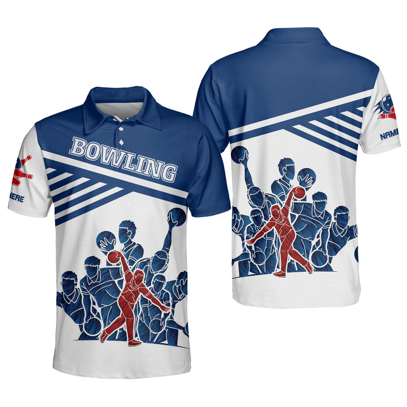 Lasfour Personalized Usa Bowling Shirts For Men Mens Bowling Polo Sh