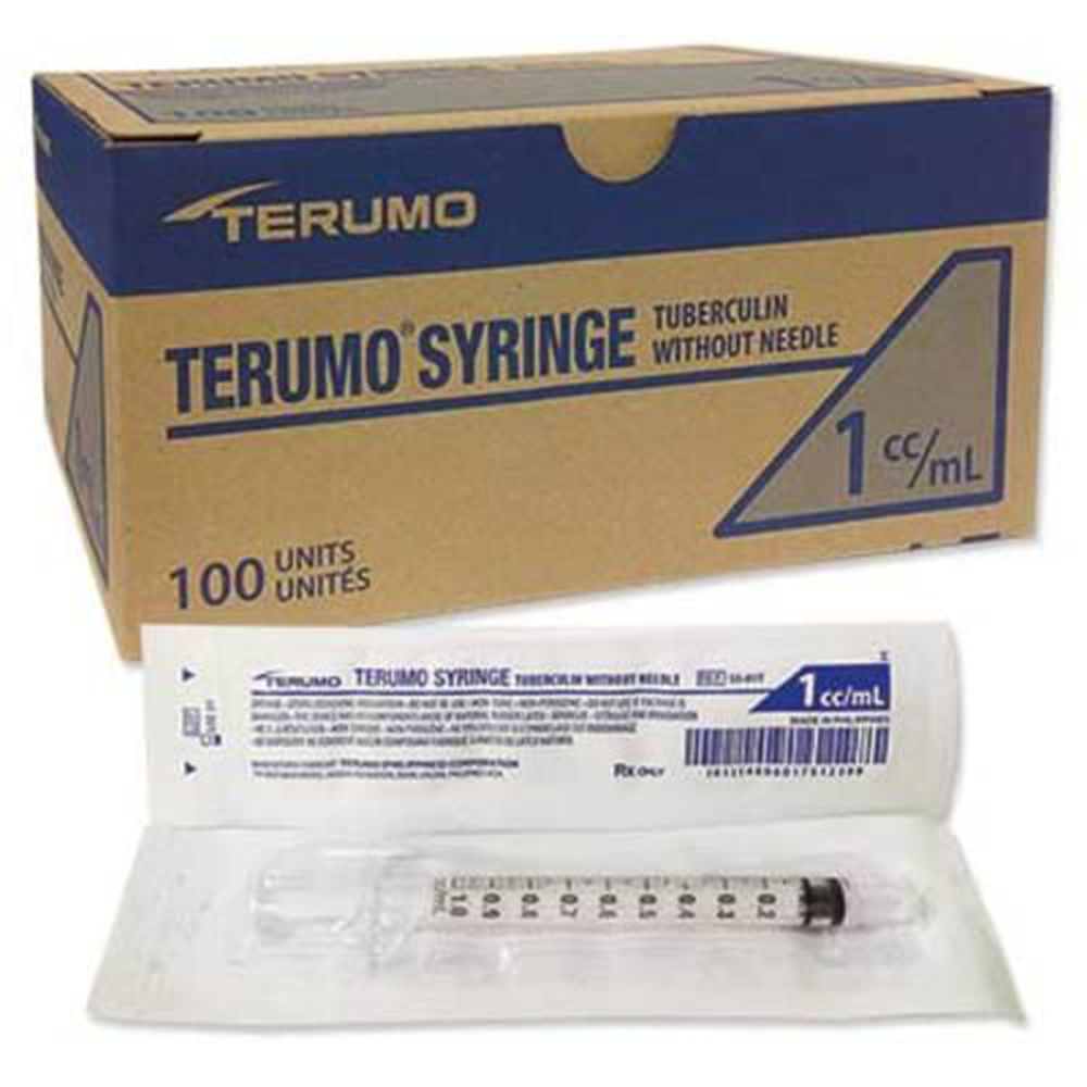 1ml Terumo Hypodermic Syringes Without Needle Slip Tip Box Of 10