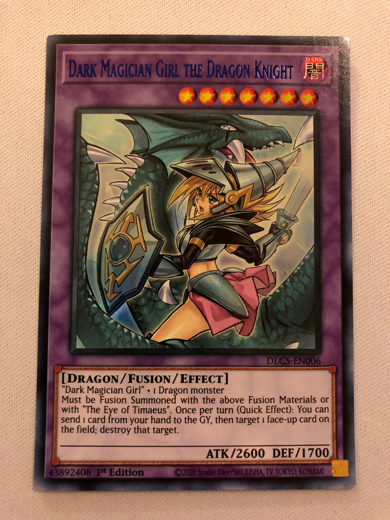 Dlcs En006 Ultra Rare 1st Edition Dark Magician Girl The Dragon Knight