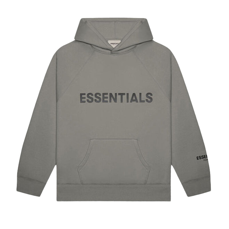 Fear Of God Essentials 3d Silicon Applique Pullover Hoodie Charcoal