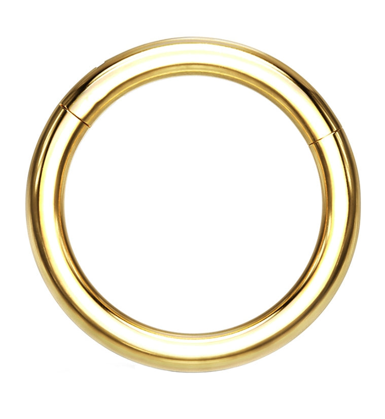 Gold Pvd Titanium Hinged Segment Ring