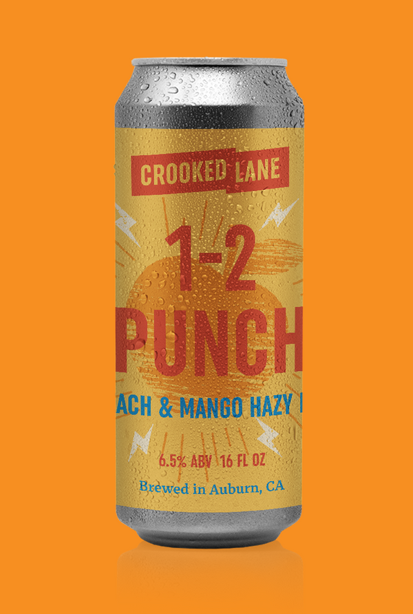 1 2 Punch Peach And Mango Hazy Ipa 4 Pack Of 16 Oz Cans Crooked