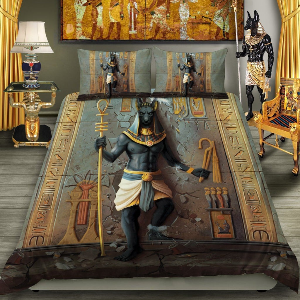 Ancient Egyptian Anubis Bedding Set Krukee