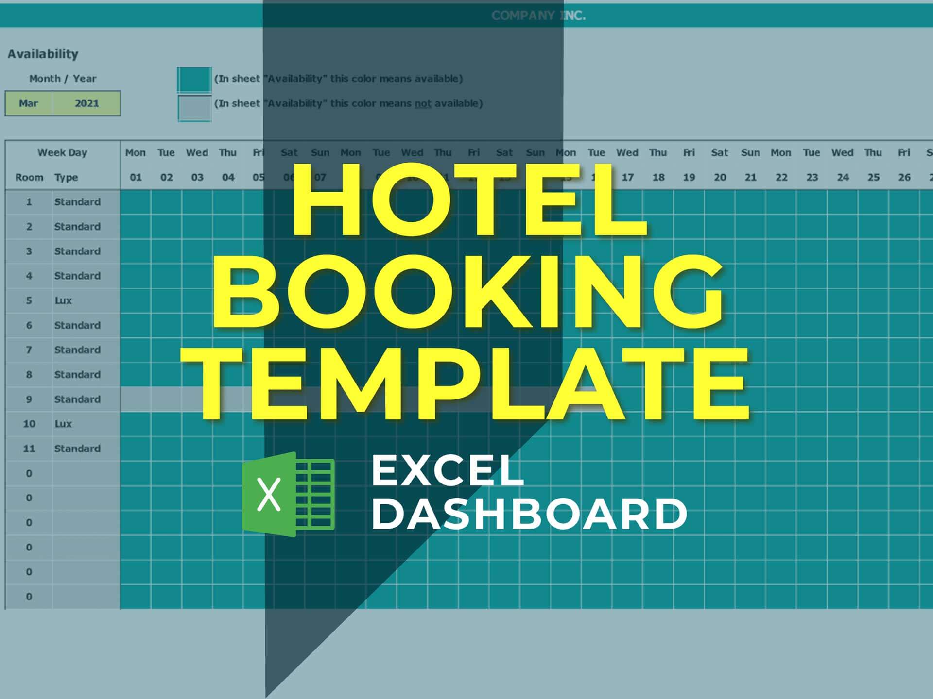 Hotel Booking Template In Excel