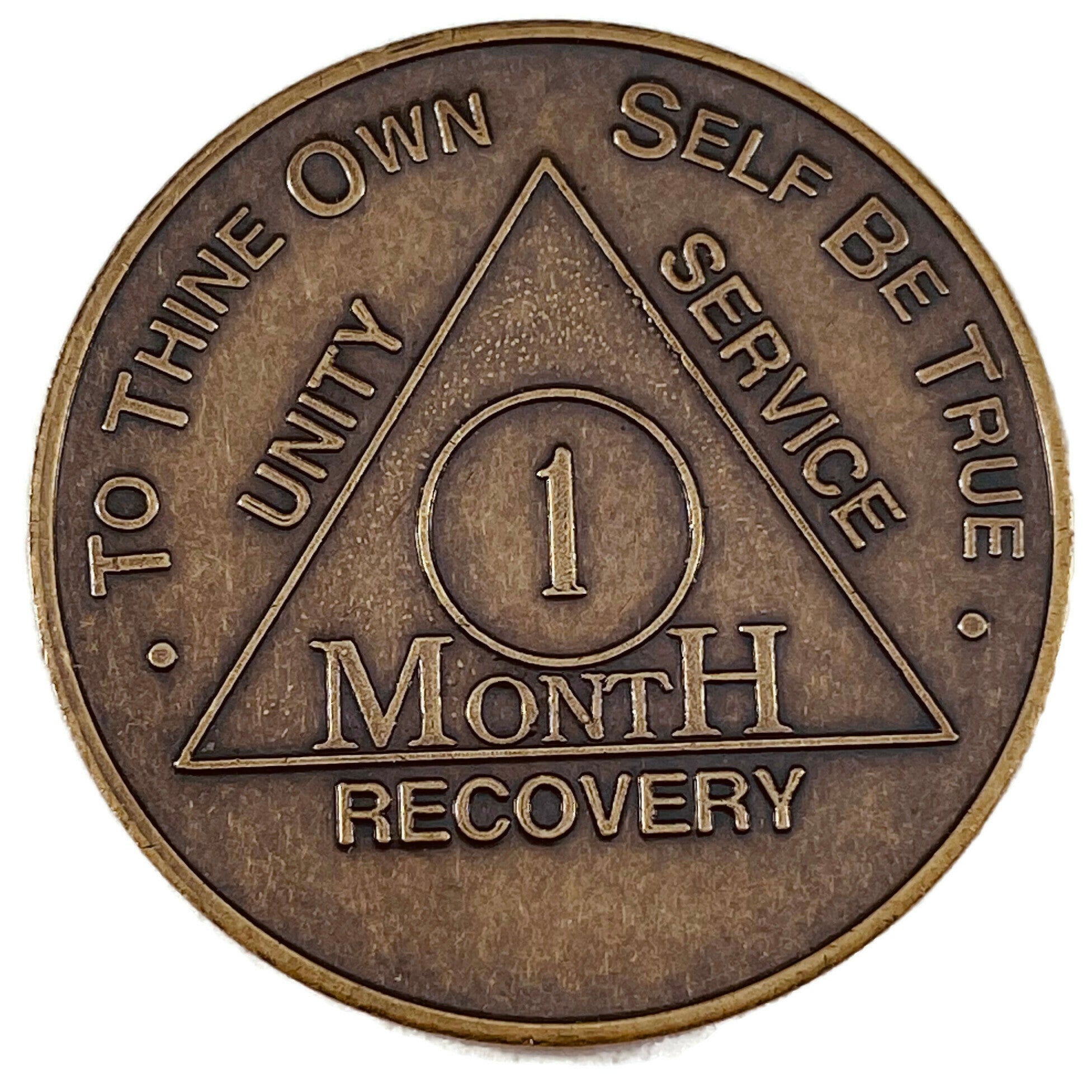 1 Month Bronze Aa Meeting Recovery Chips Bulk Sobriety Coinstokens