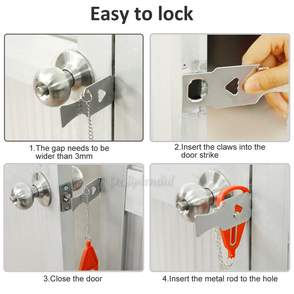 Portable Door Lock Travel Addalock Hotel Home Safe Lock For Safety Sec