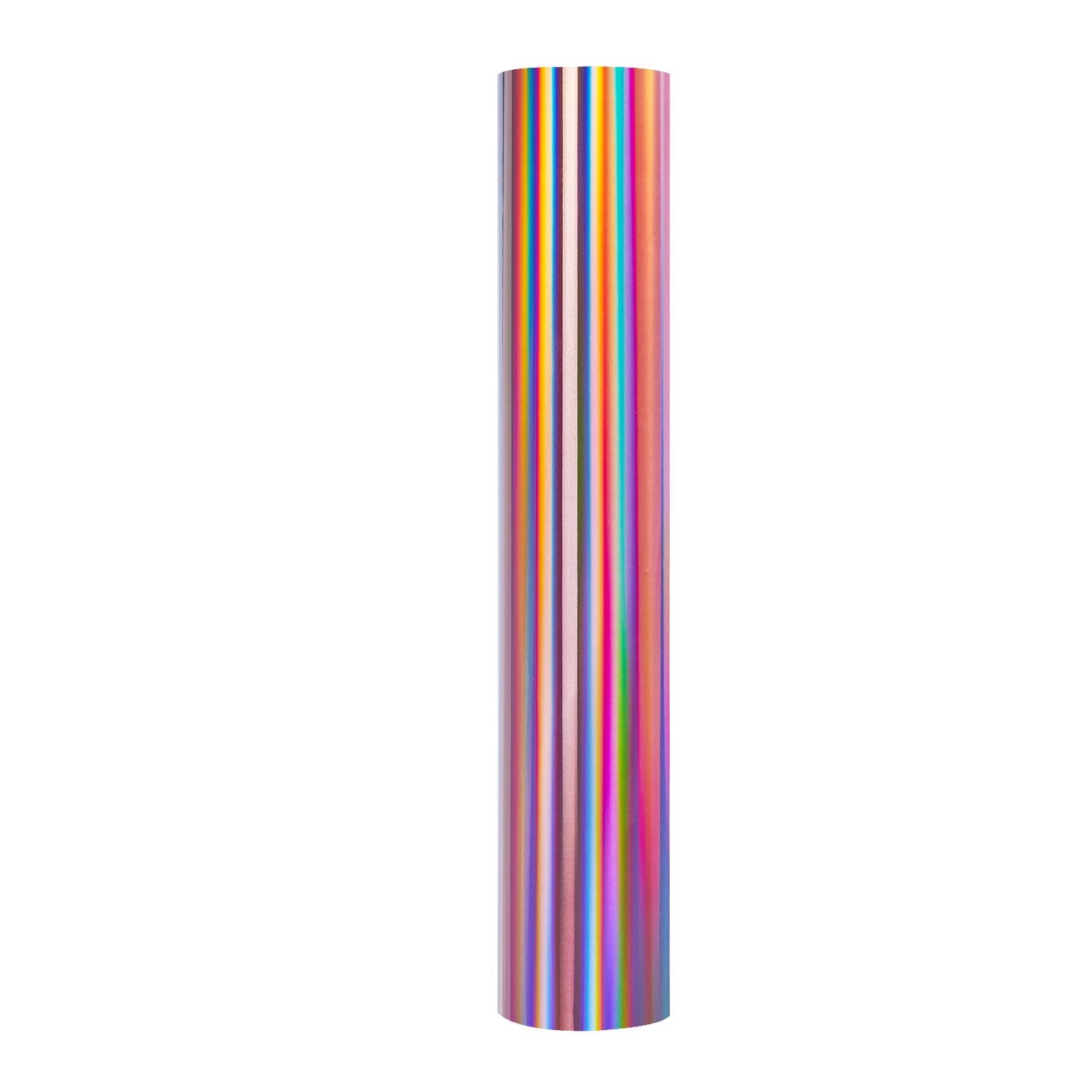 Holographic Glossy Rainbow Adhesive Vinyl Roll Teckwrap Craft Uk