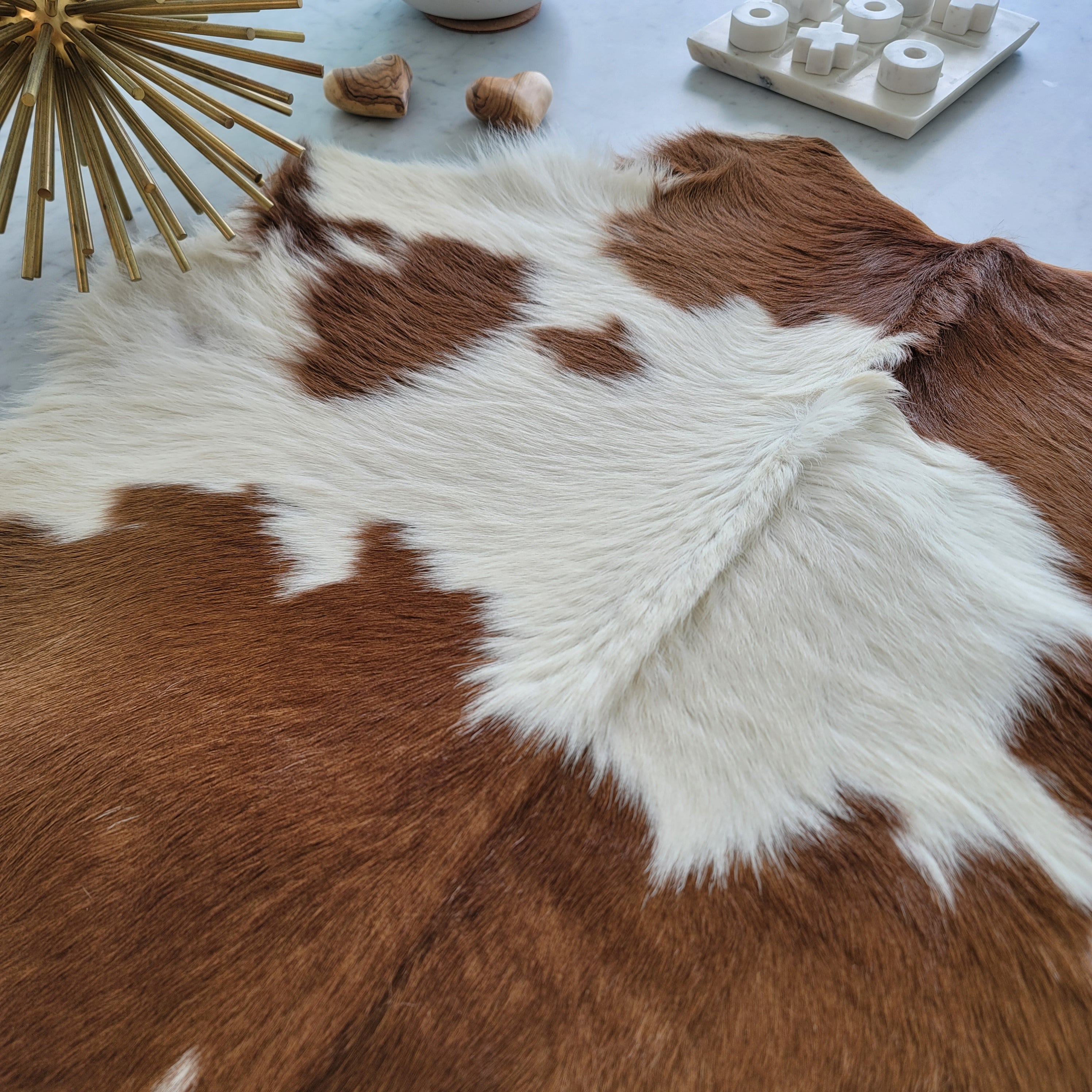 Brown And White Calf Hide Brazilian Cowhide Rug From Ecowhides®