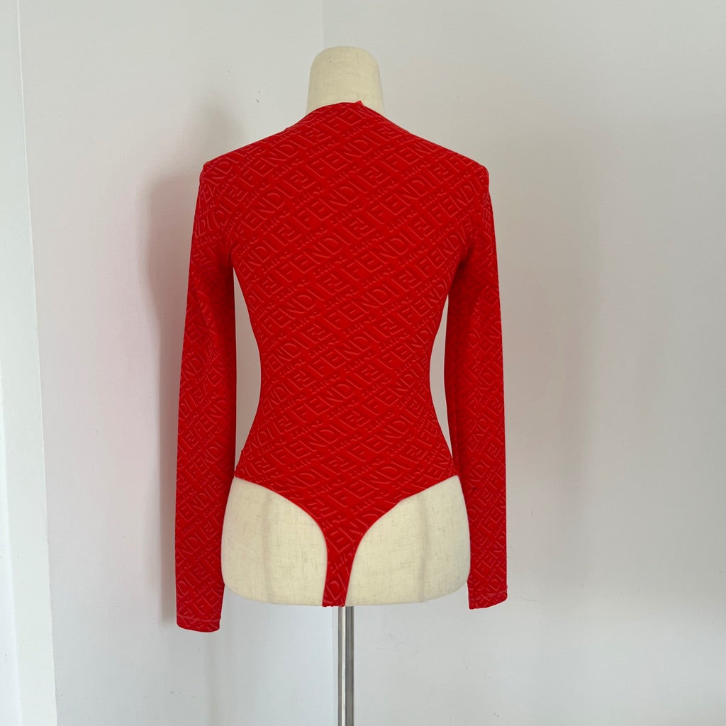 Fendi X Skims Mock Neck Long Sleeve Bodysuit Bopf Business Of