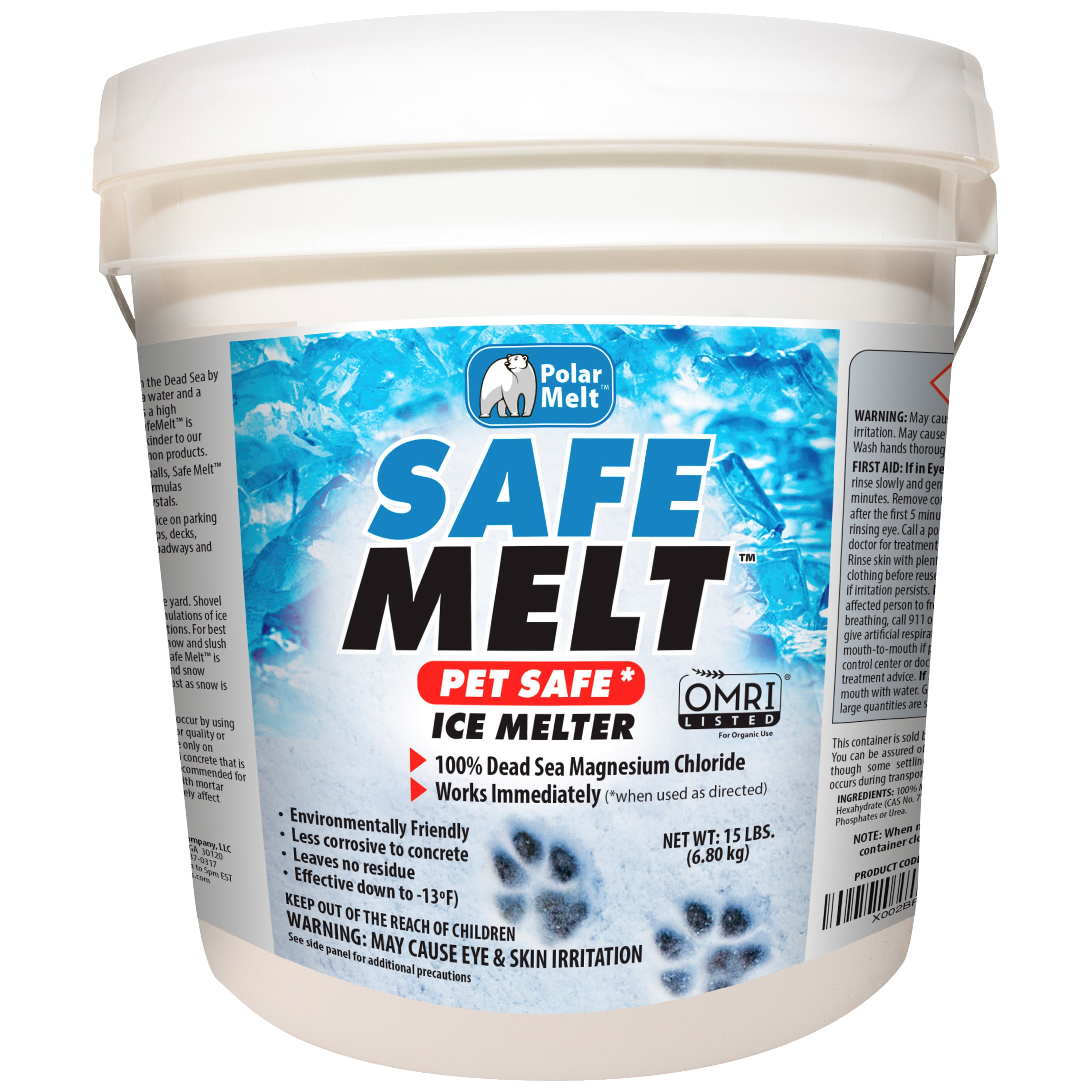 Harris Safe Melt Pet Friendly Ice Melt 15lb With Scoop Included Insid