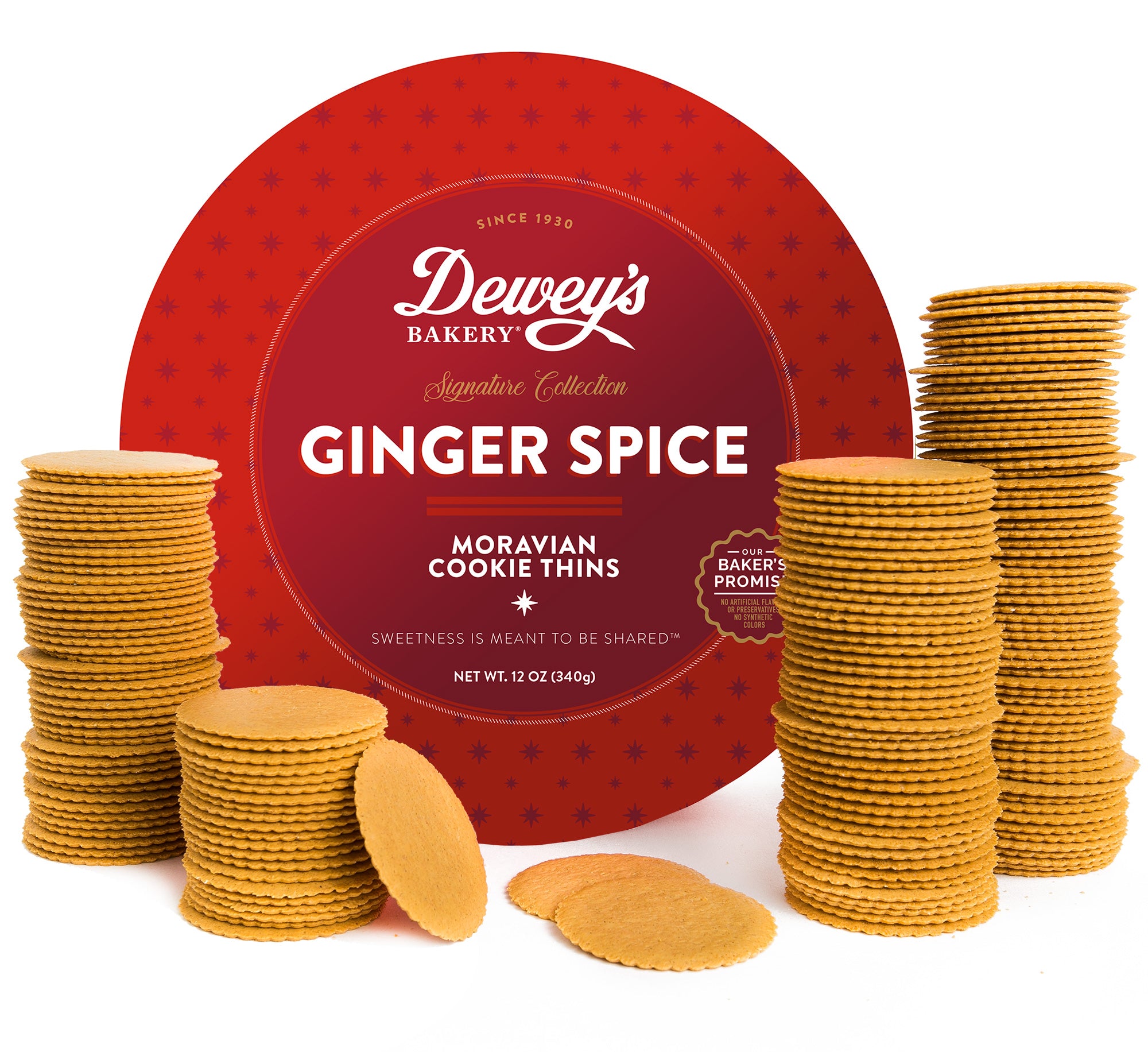 Ginger Spice Moravian Cookie T Tin Deweys Bakery