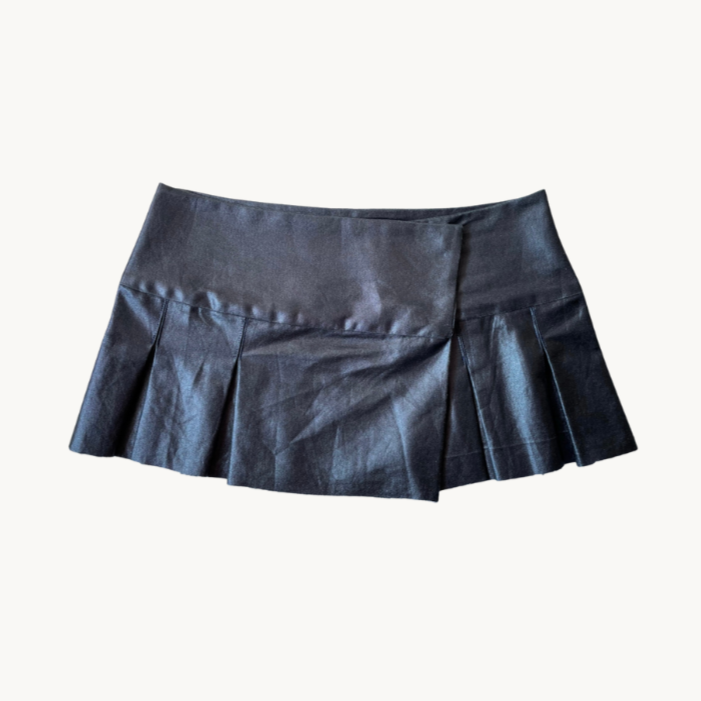 Waxed Denim Sex Skirt Ap0cene