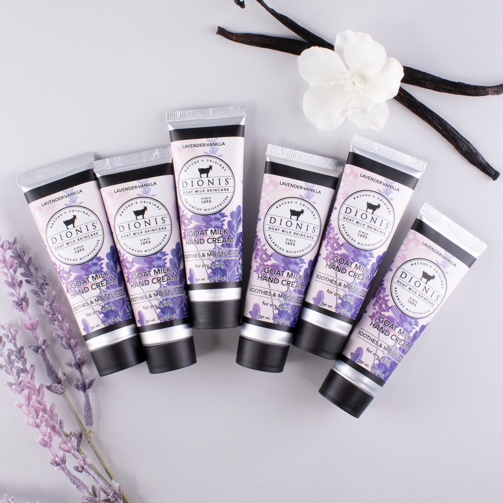 Lavender Vanilla Goat Milk Hand Cream Set Of 6 • Dionis Goat Milk Skincare