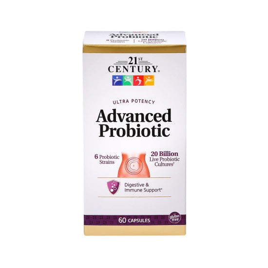 21st Century Advanced Probiotics 60 Capsules 800derma