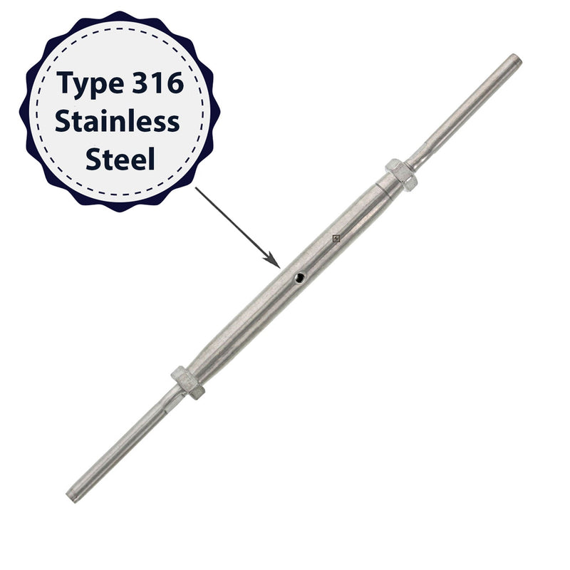 Stainless Steel Hand Swage Stud Turnbuckle