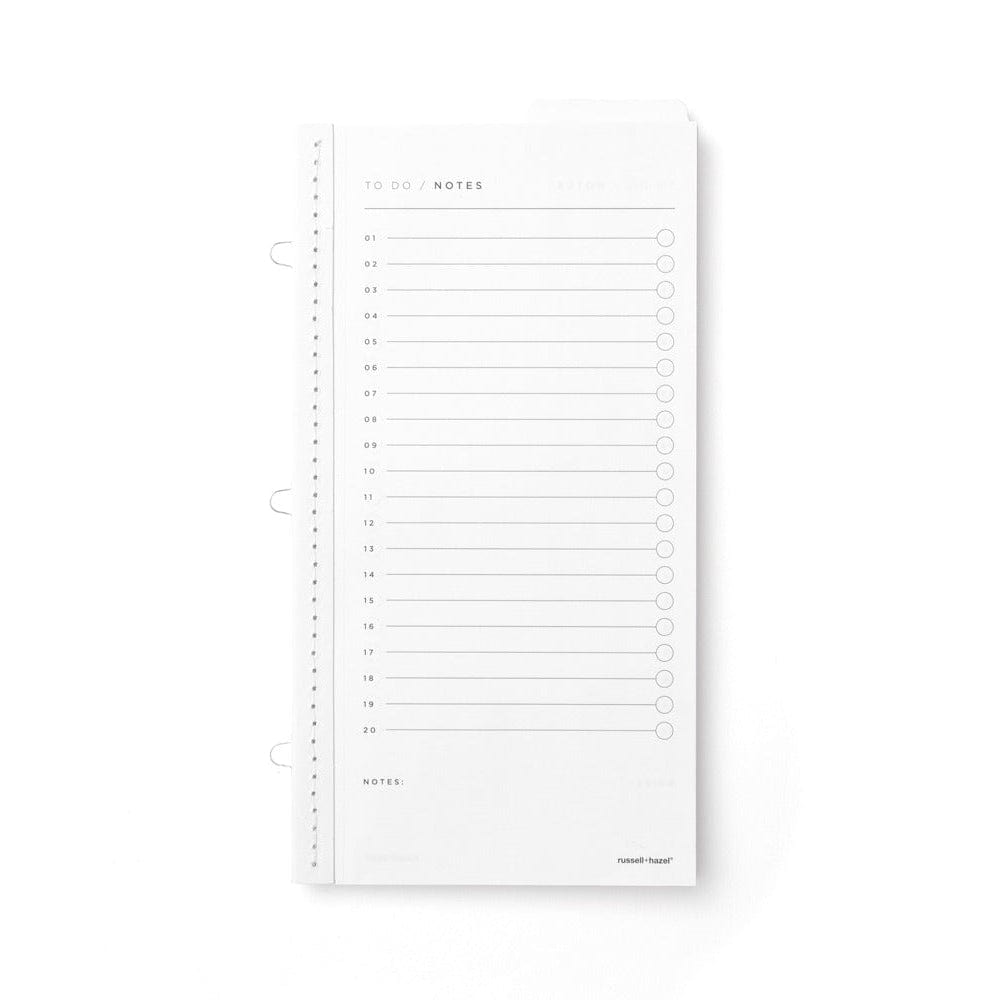 To Do List Insert For 3 Ring Binders 4375 X 8625 26 Sheets 27610